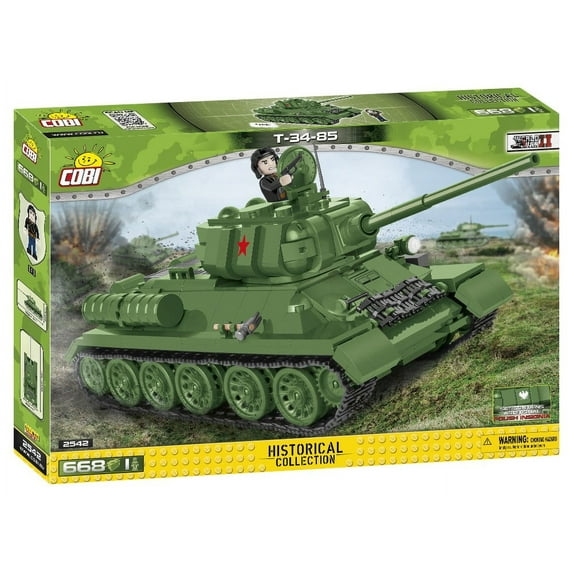 COBI WWII Soviet T-34-85 Medium Tank, 668 Blocks, Historical Collection ...