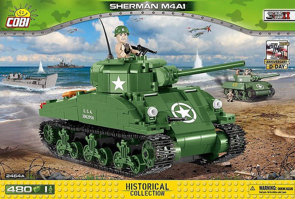 COBI Small Army Sherman M4A1 Tank Building Kit Model Building Block Set ...