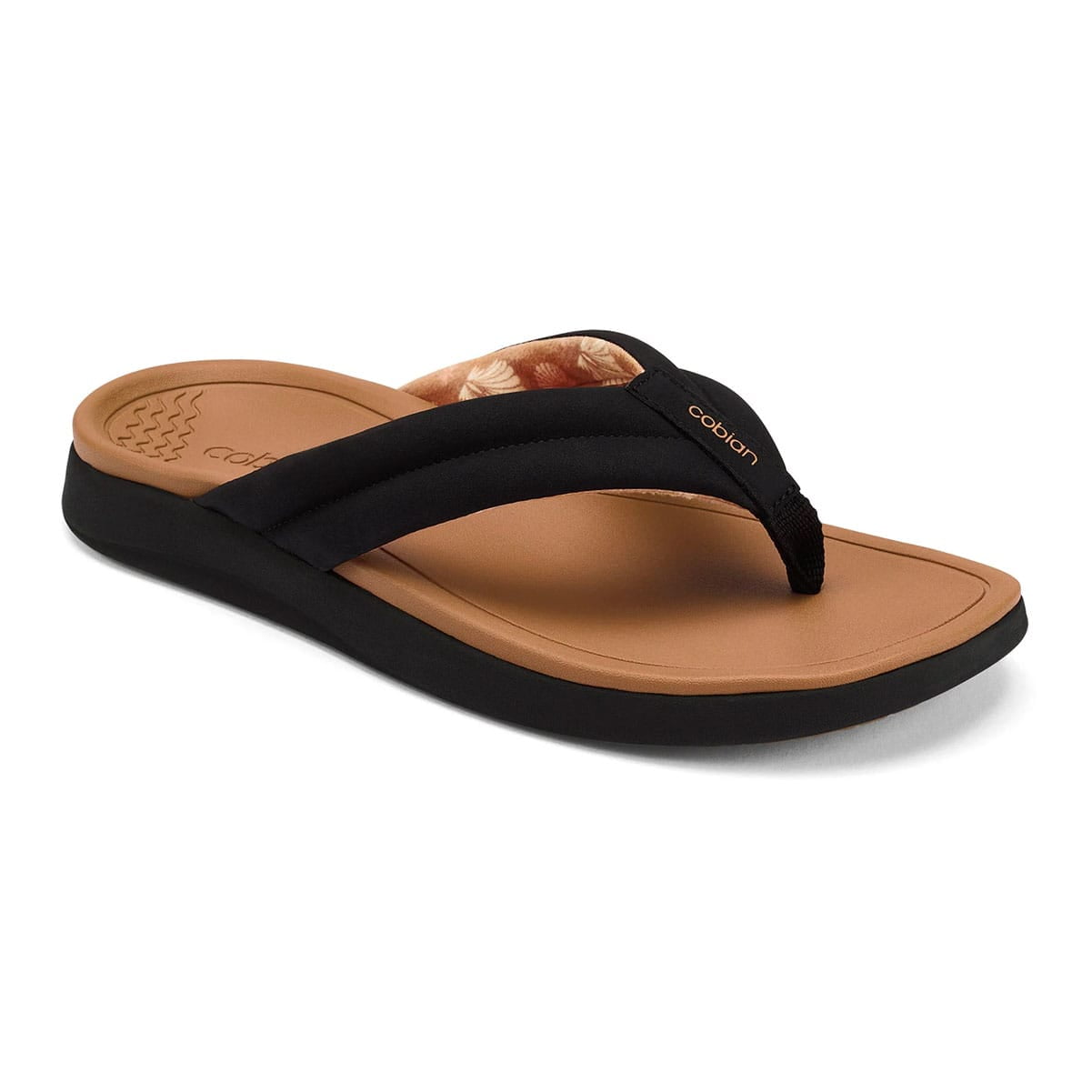 COBIAN Adult Female Darby Flip Flop Sandals, Color: Black, Size: 07 ...