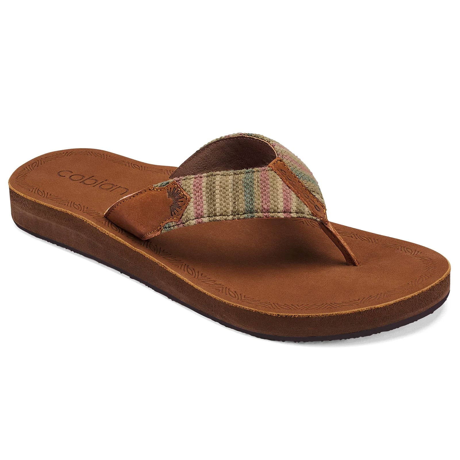 COBIAN Adult Female Sayulita Flip Flop Sandals, Color: Chestnut, Size ...