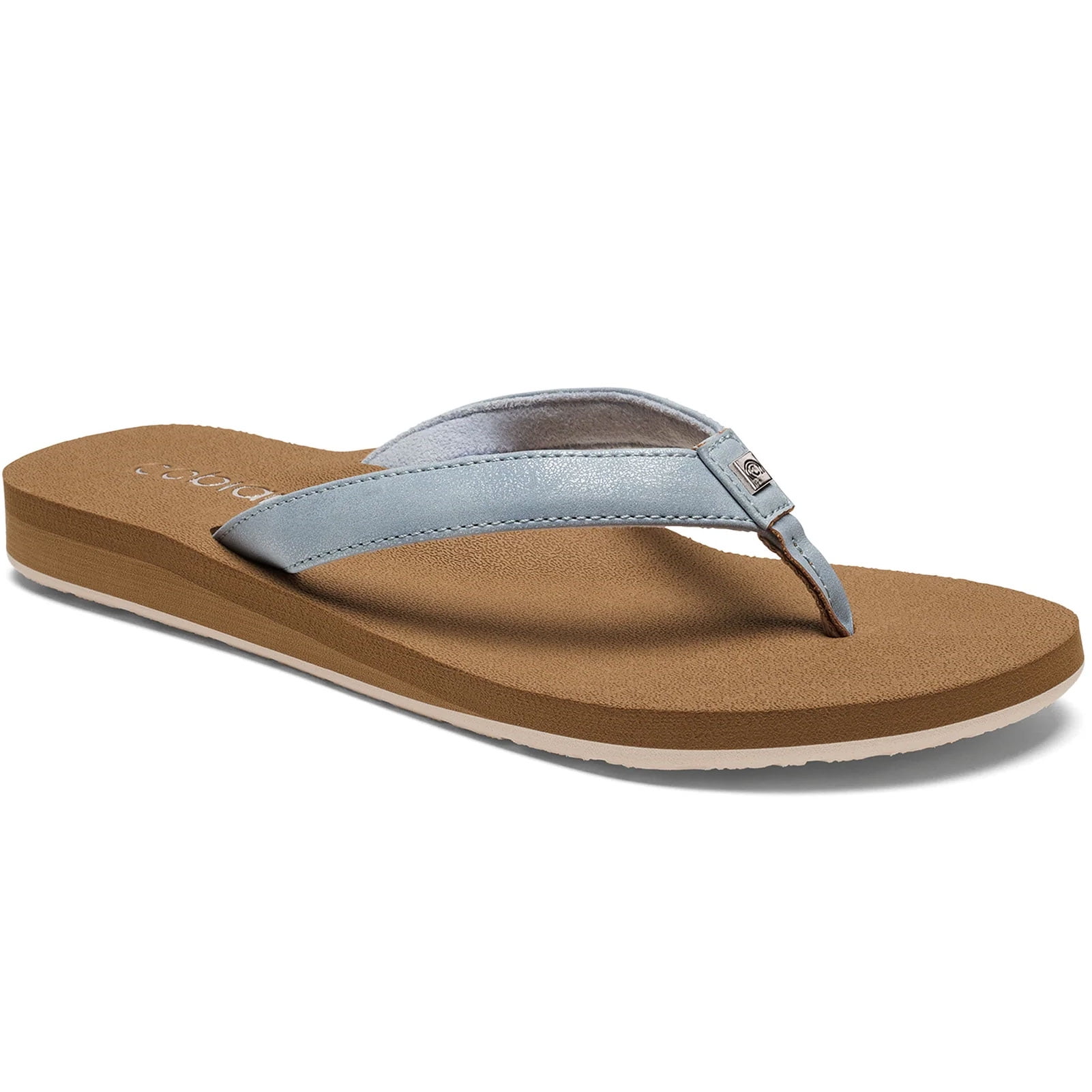 COBIAN Adult Female Skinny Bounce 2 Flip Flops, Color: Blue, Size: 07 ...