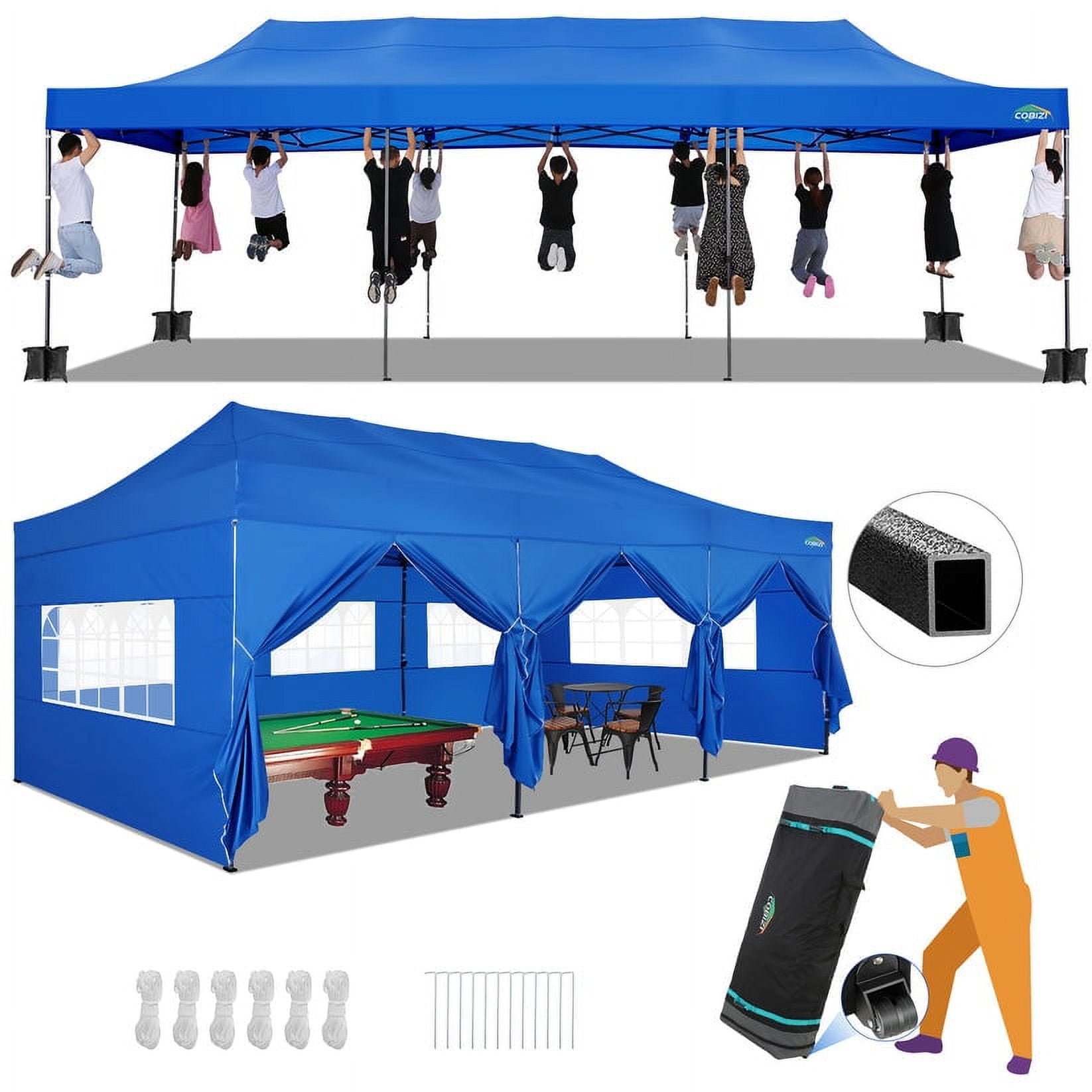 COBIZI 10'x30' Pop up Canopy,Party Tent Outdoor Event Instant Gazebo ...