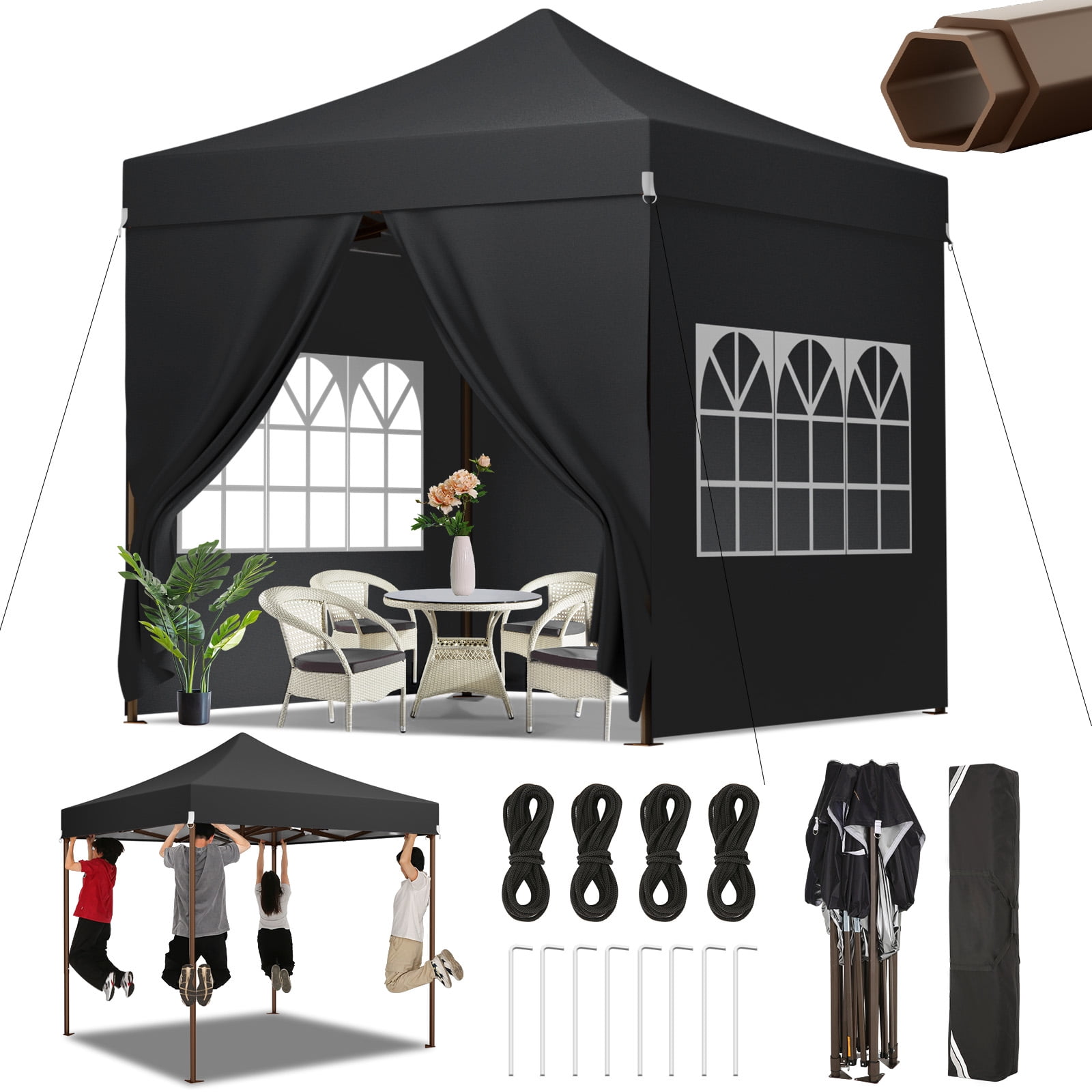 COBIZI 10x10 Pop Up Canopy Tent Heavy Duty with Sidewall, Commercial ...