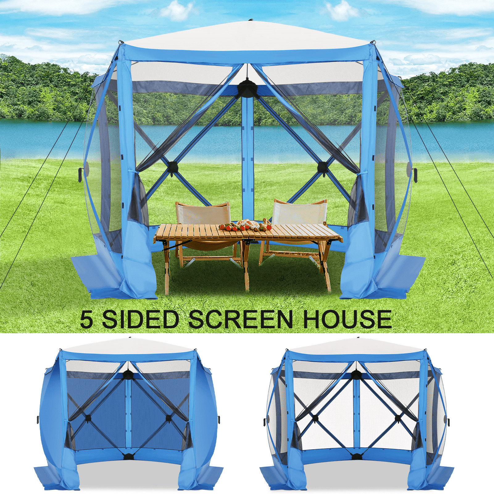 COBIZI 10x10 FT Screen Tent Pop-up Canopy with Sidewalls - Walmart.com