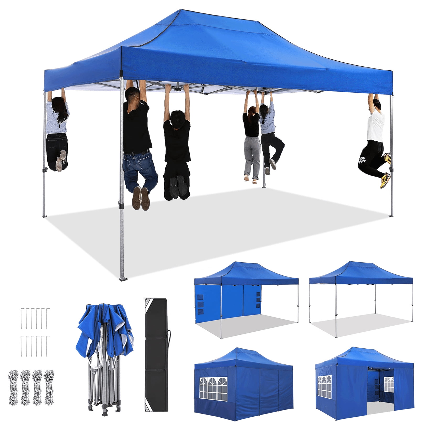 COBIZI 10x15 Pop up Canopy Heavy Duty Party Tent with 4 Sidewalls ...