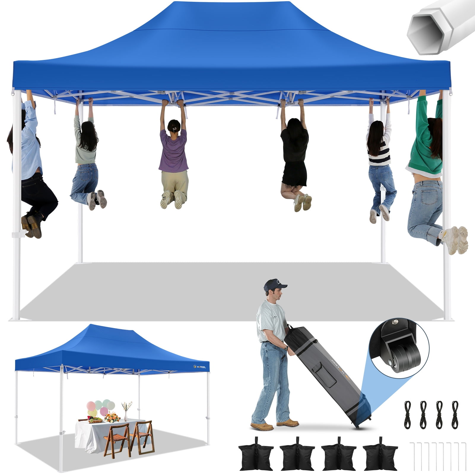 COBIZI 10x15 Pop up Canopy Tent, 10 x 15 Heavy Duty Ez up Canopy ...