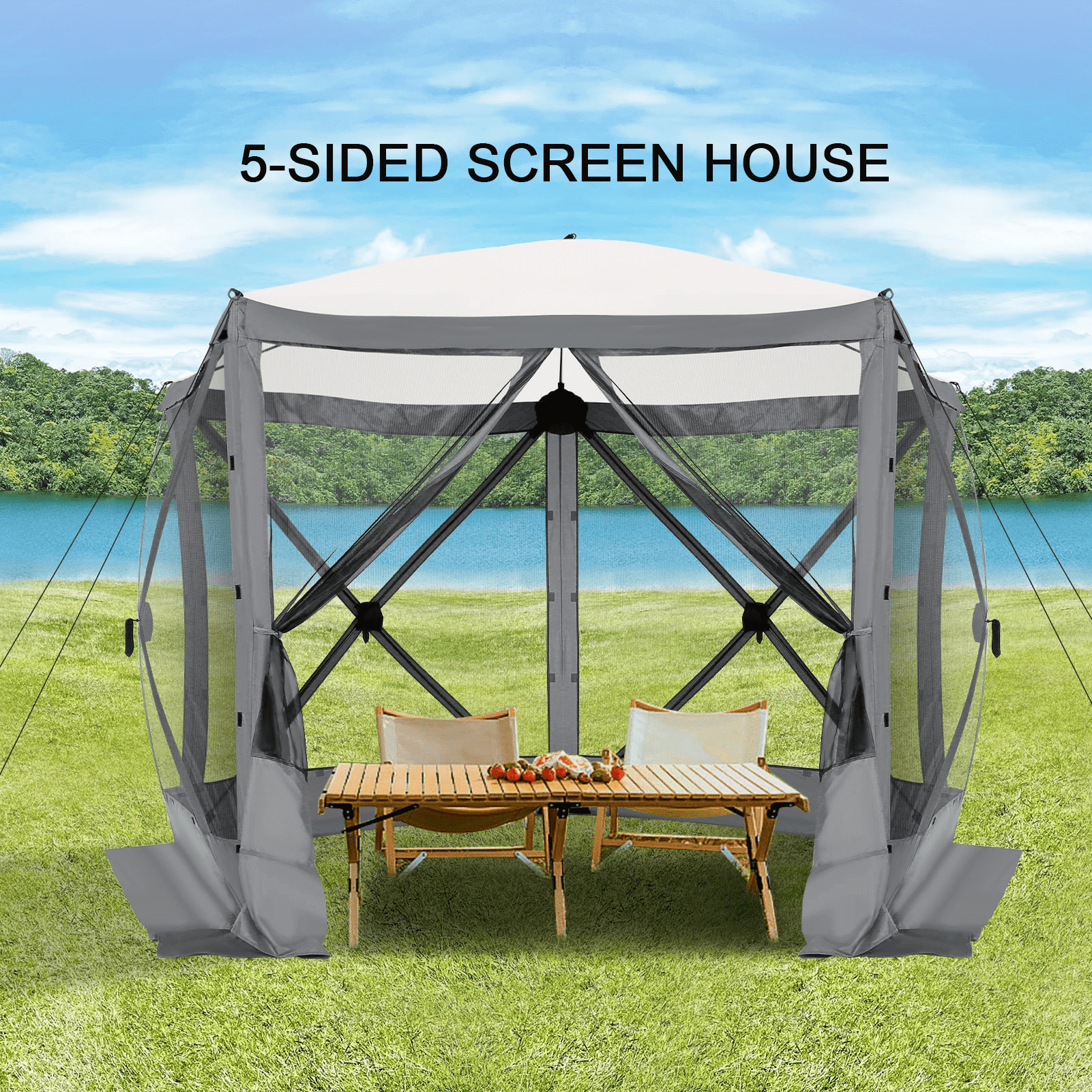 COBIZI 12'x12' Pop-Up Outdoor Shelter, Portable Screen Room, Waterproof ...