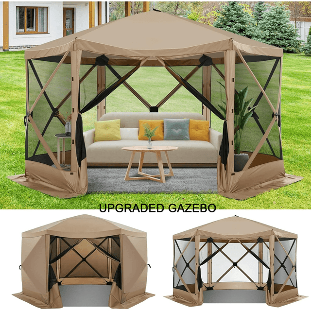 COBIZI 12x12ft Pop Up Canopy Gazebo, Waterproof UV Resistant Outdoor ...