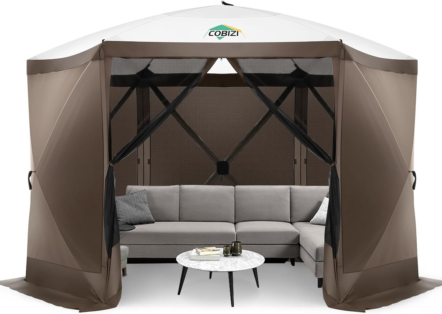 Leedor Pop Up Gazebo With Netting Screened House Instant Patio Canopy ...