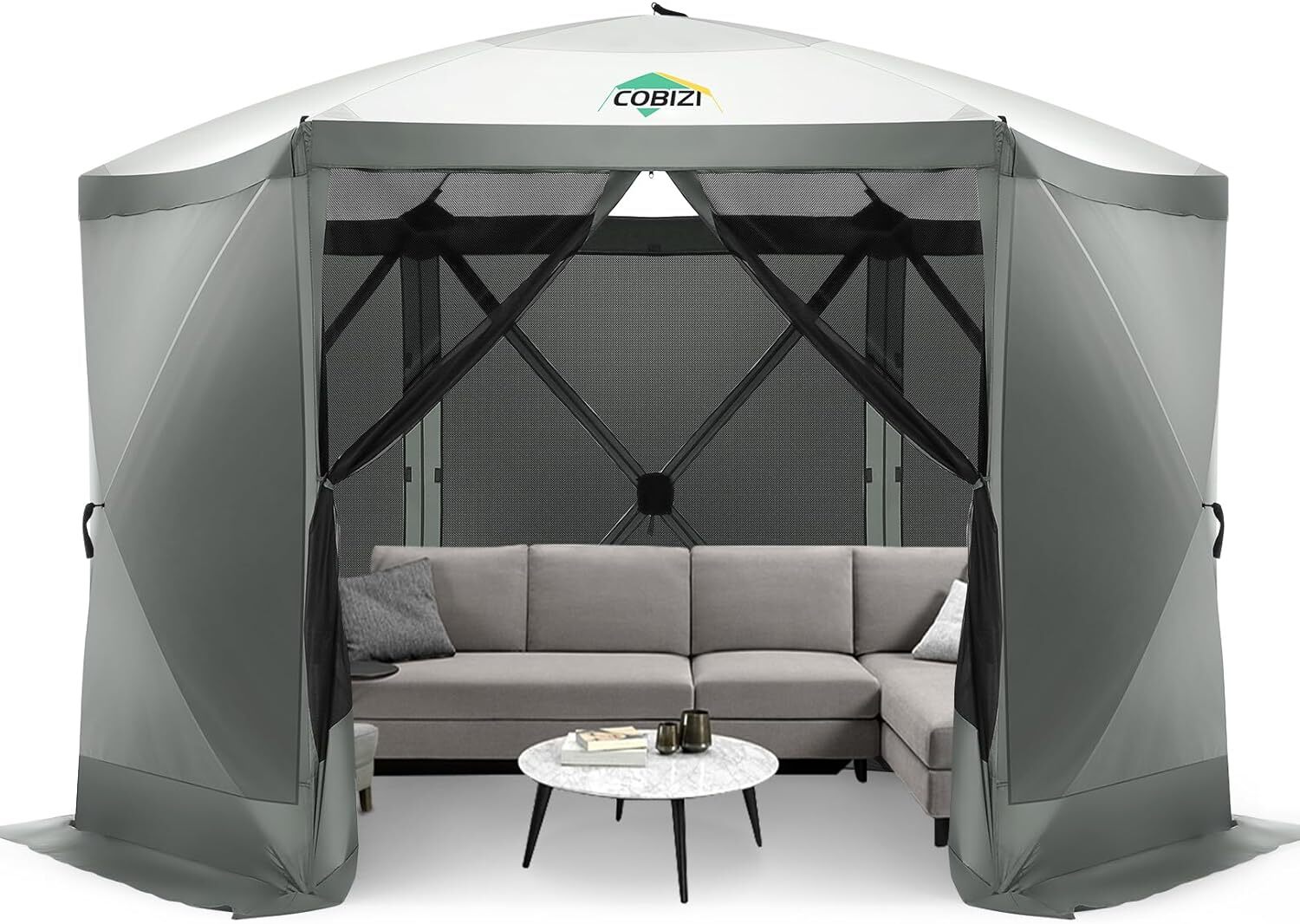 Quictent 10x10 Ez Pop up Canopy with Mosquito Netting Instant Setup Screen House Room Tent ...