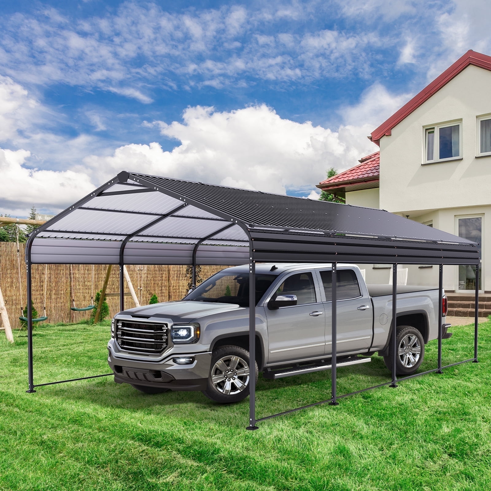 COBIZI 12x21ft Metal Carport Heavy Duty Carport with Galvanized Steel ...