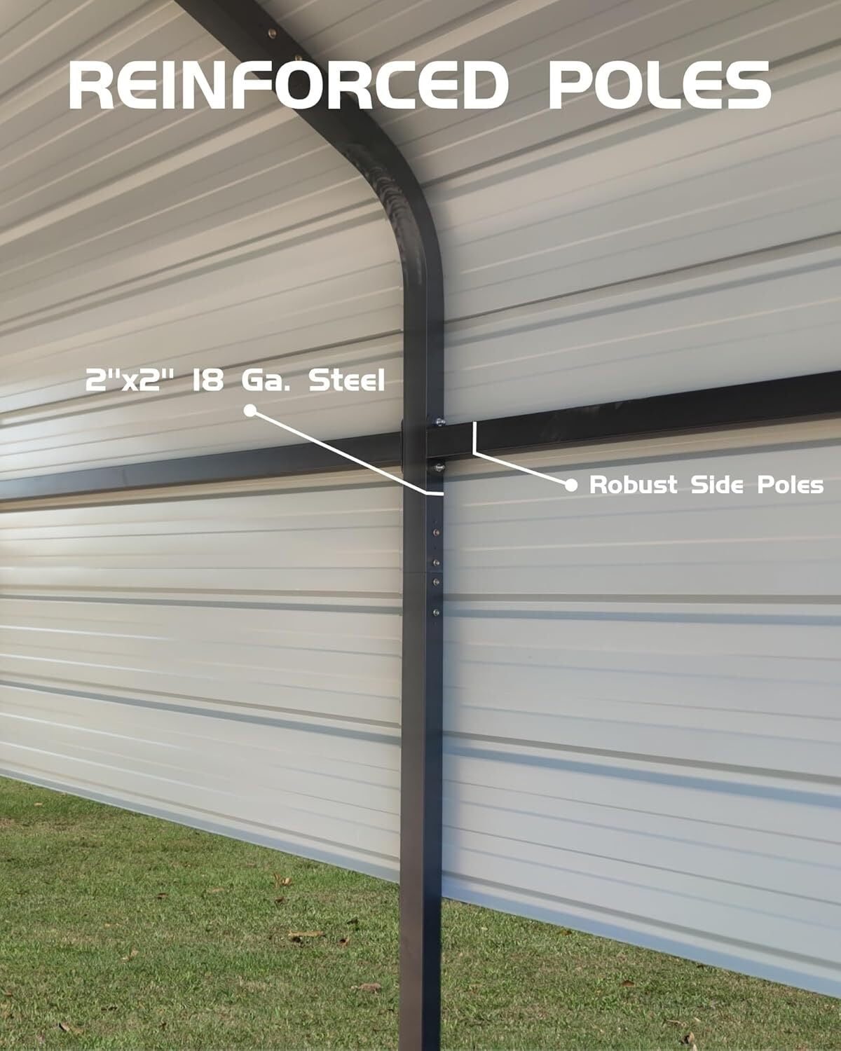 COBIZI 12x30 Heavy-Duty Metal Carport, Outdoor Metal Carport Kit ...