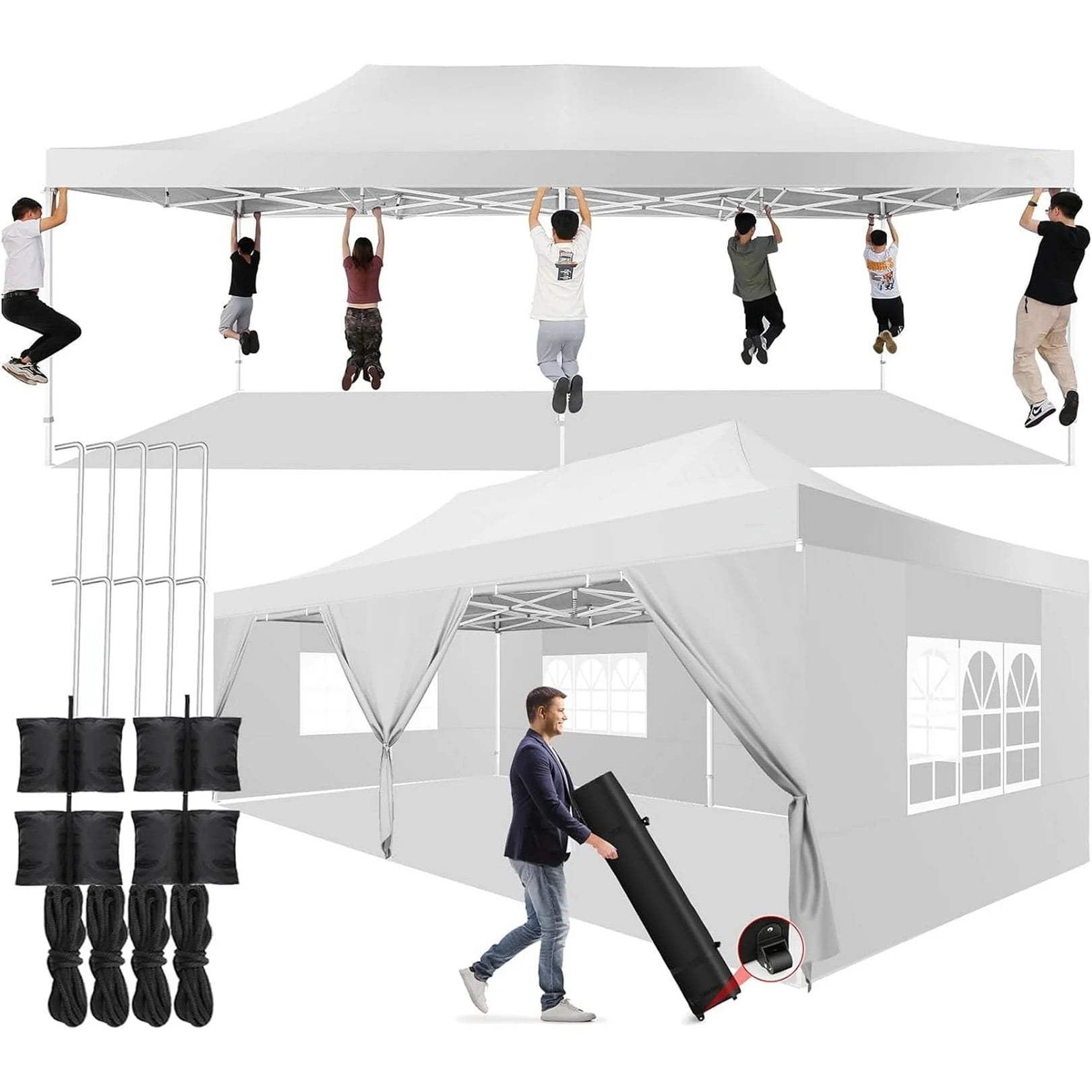 COBIZI 13x26 Heavy-duty Windproof Canopy Party Tent for Outdoor Events ...