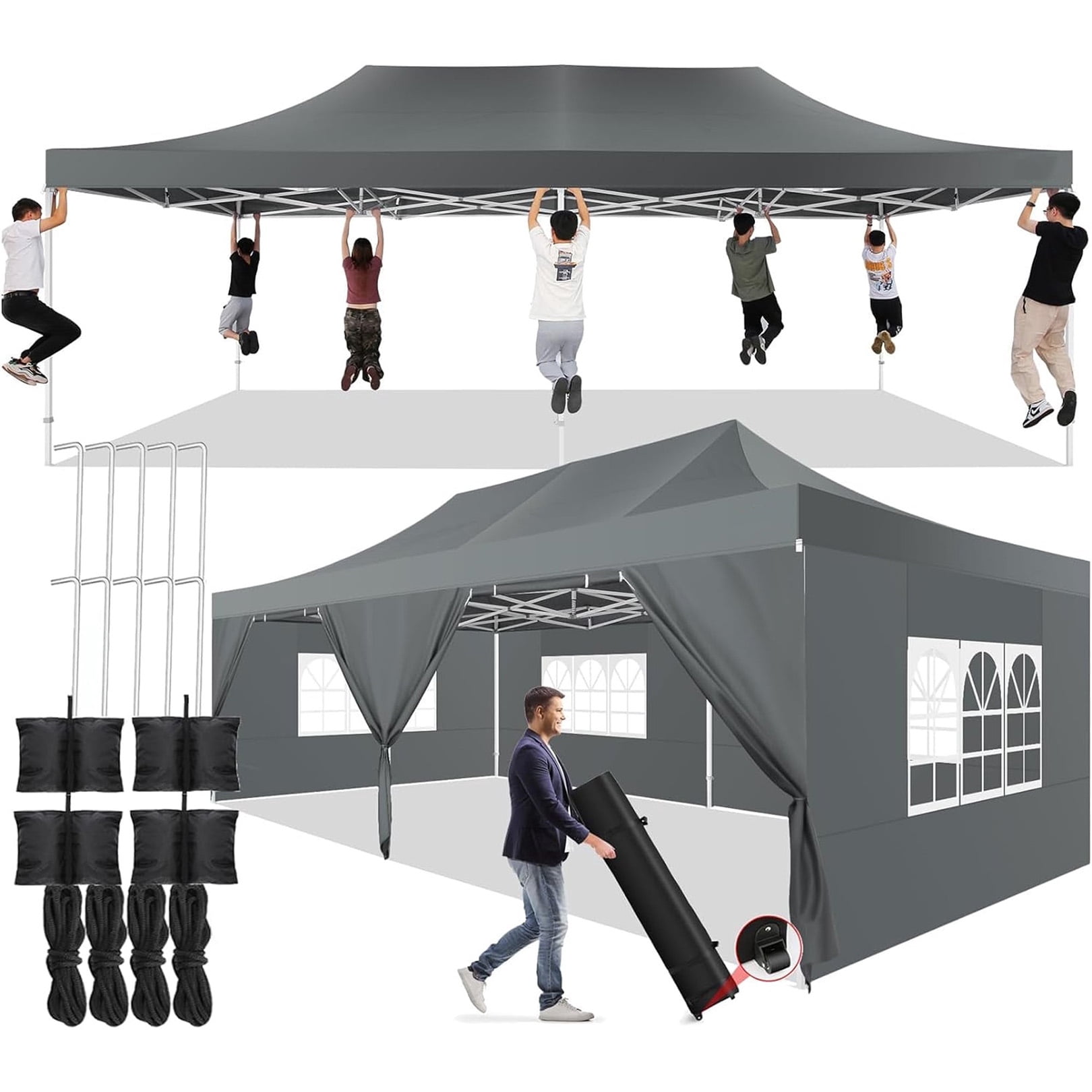 Free Shipping! COBIZI 13x26 Extra Large Heavy duty Canopy Party Tent ...