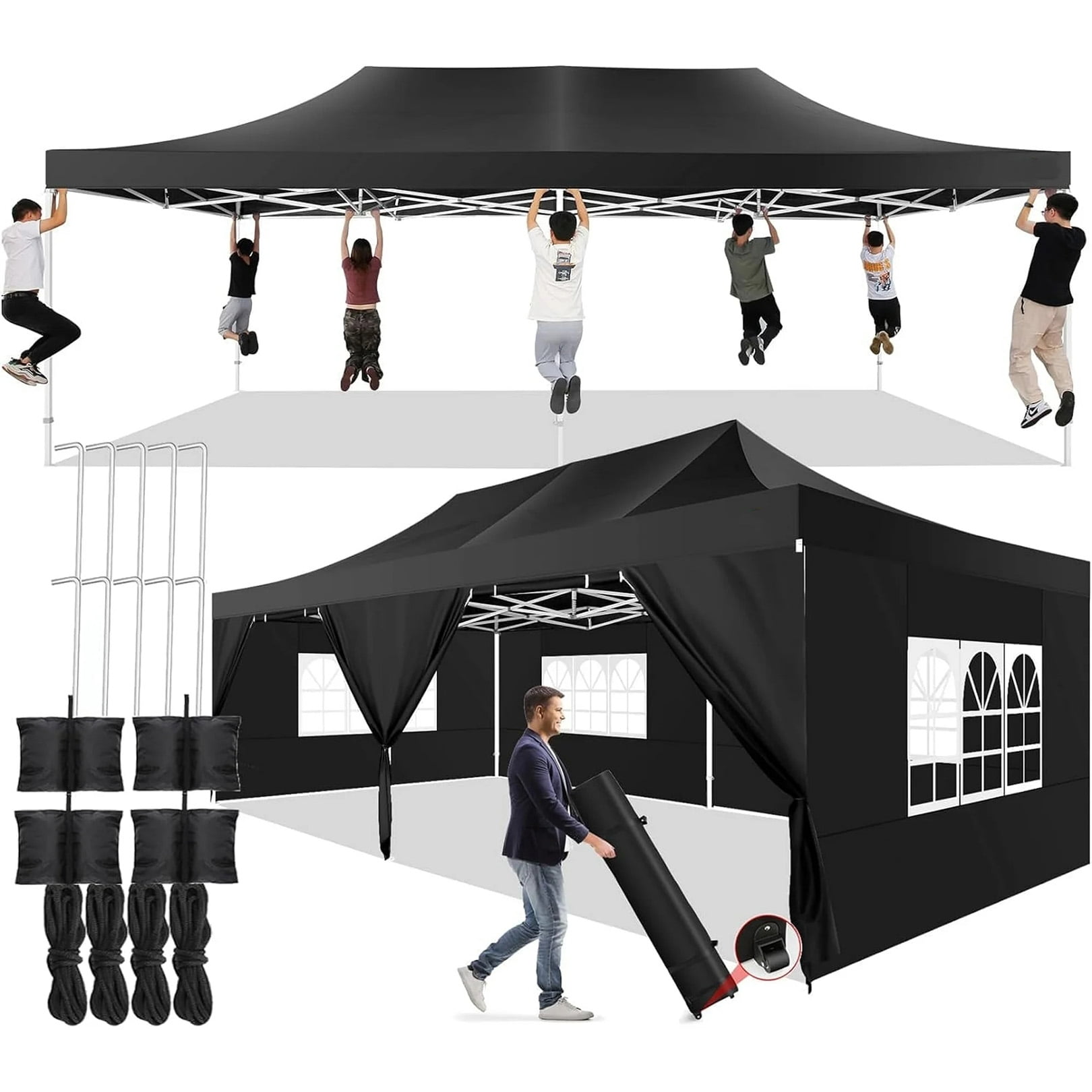 COBIZI 13x26 Extra Large Heavy duty Canopy Party Tent,Pop up Canopy ...