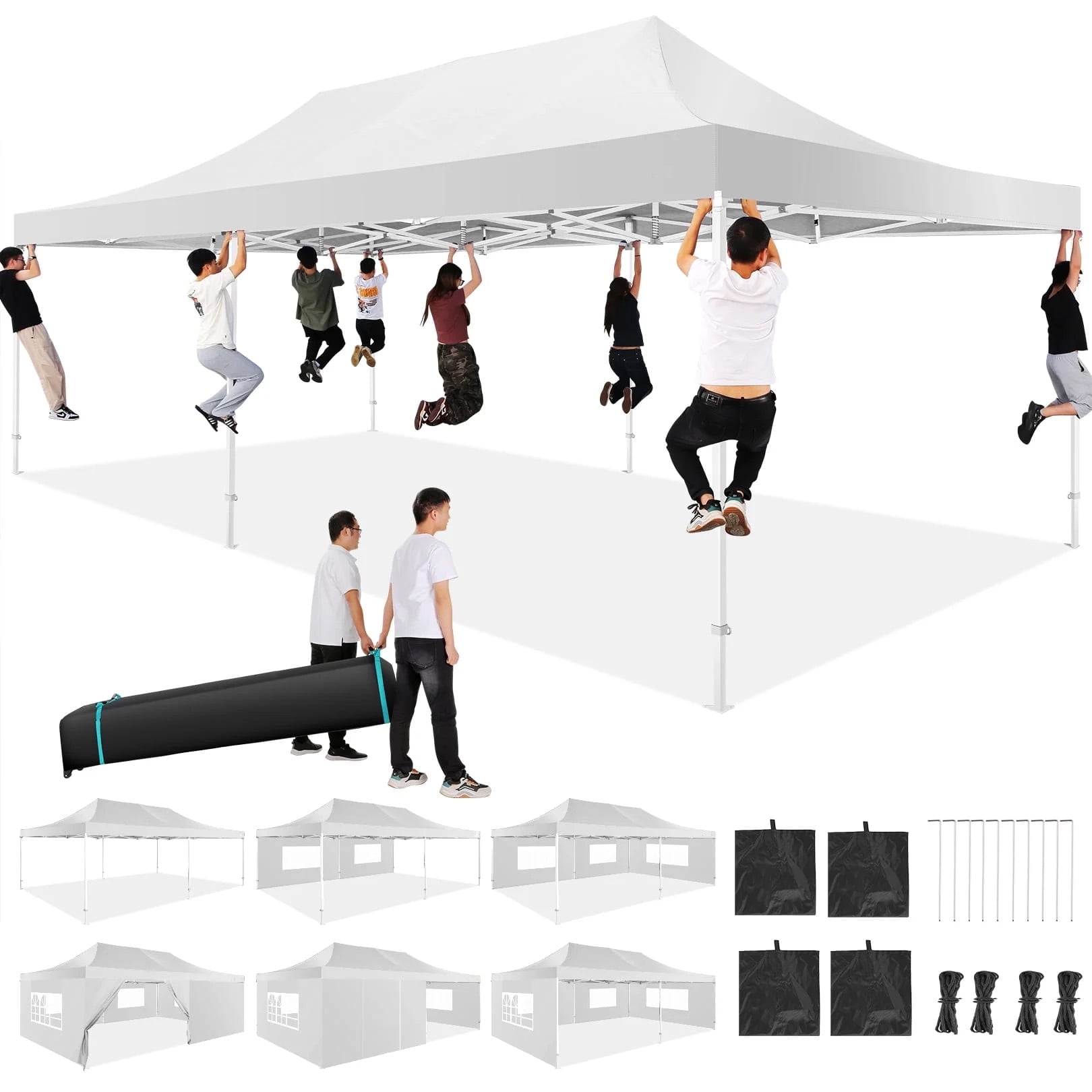 COBIZI 13x26 Heavy Duty Commercial Canopy Tent,Easy Pop Up Party Tent ...
