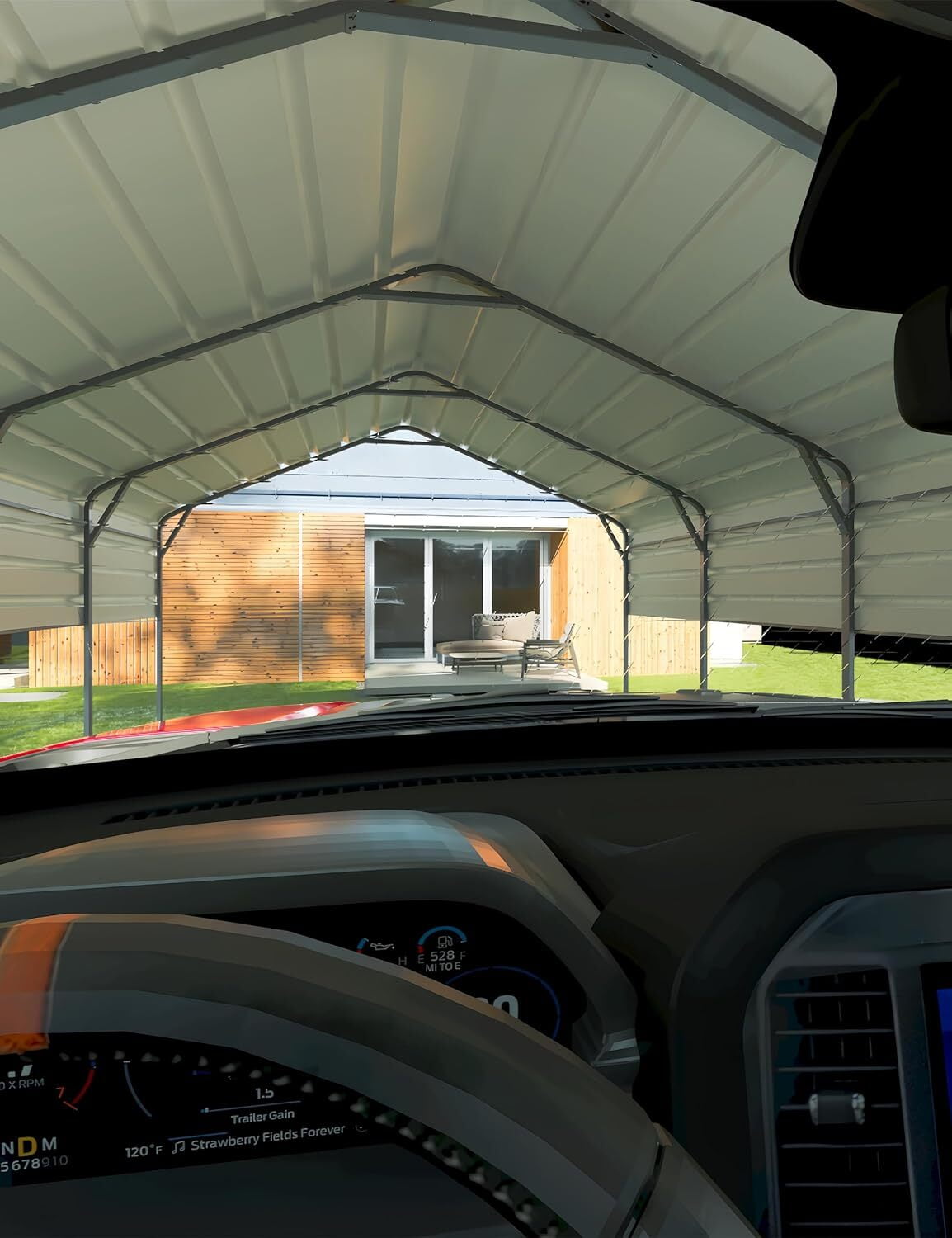 COBIZI 20x20 Heavy-Duty Metal Carport, Outdoor Metal Carport Kit ...