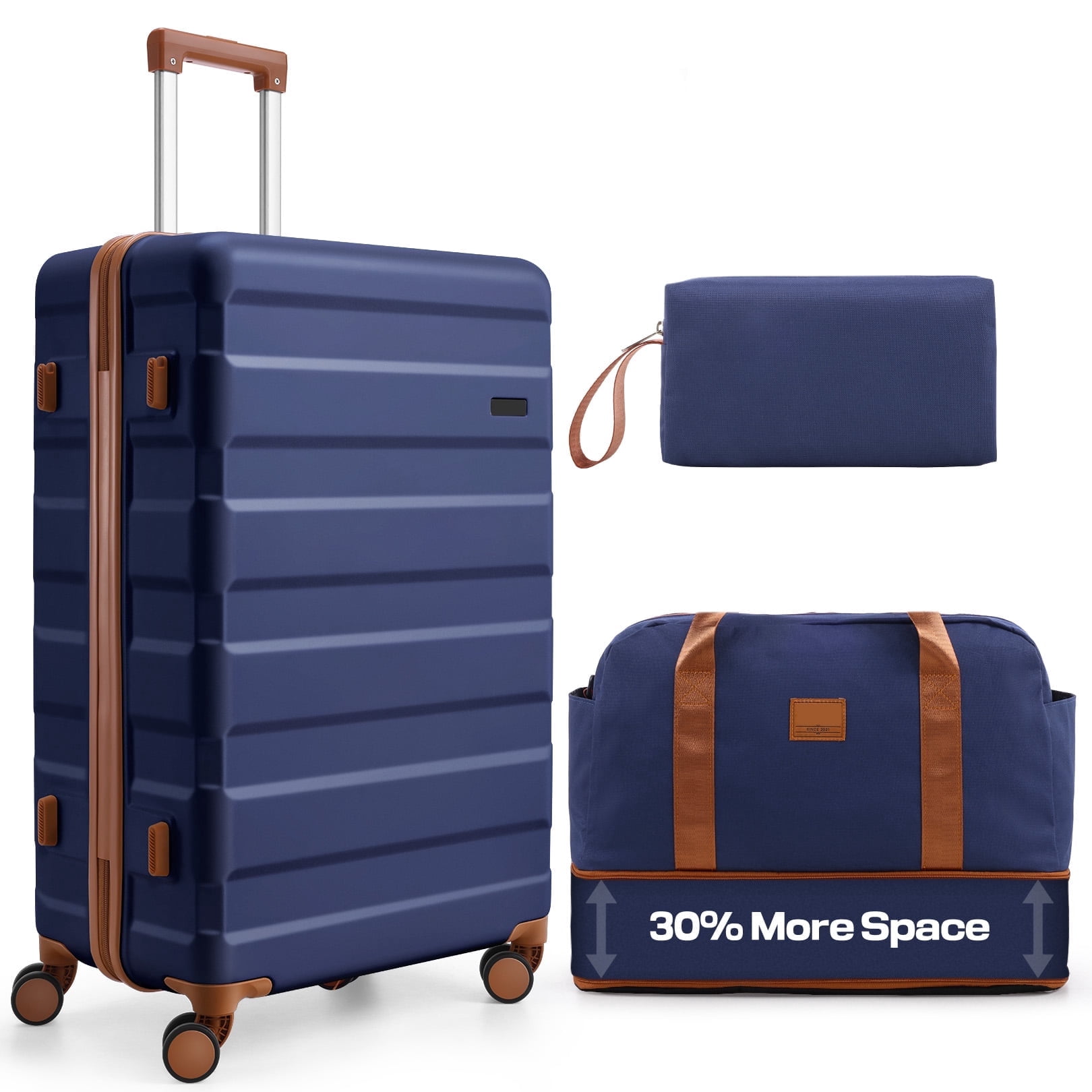 COBIZI 3 Piece Carry On Luggage Set, TSA Lock, Expandable Duffle Bag ...