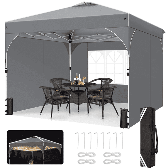 COBIZI 10x10 Pop up Canopy Gazebo with Sidewalls Easy up Tent for Party ...