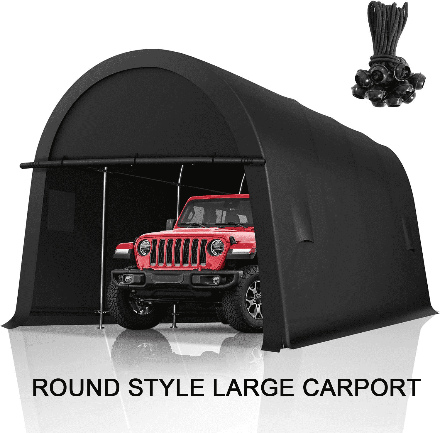 COBIZI 12x20 Heavy Duty Carport Canopy Portable Garage with Double ...