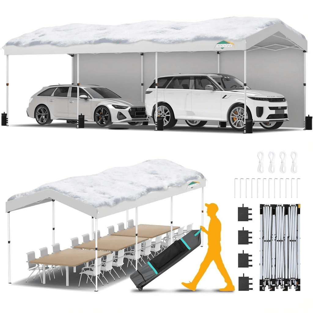 COBIZI 10x30 Pop up Canopy with 1-Button Push Center Lock, Portable ...