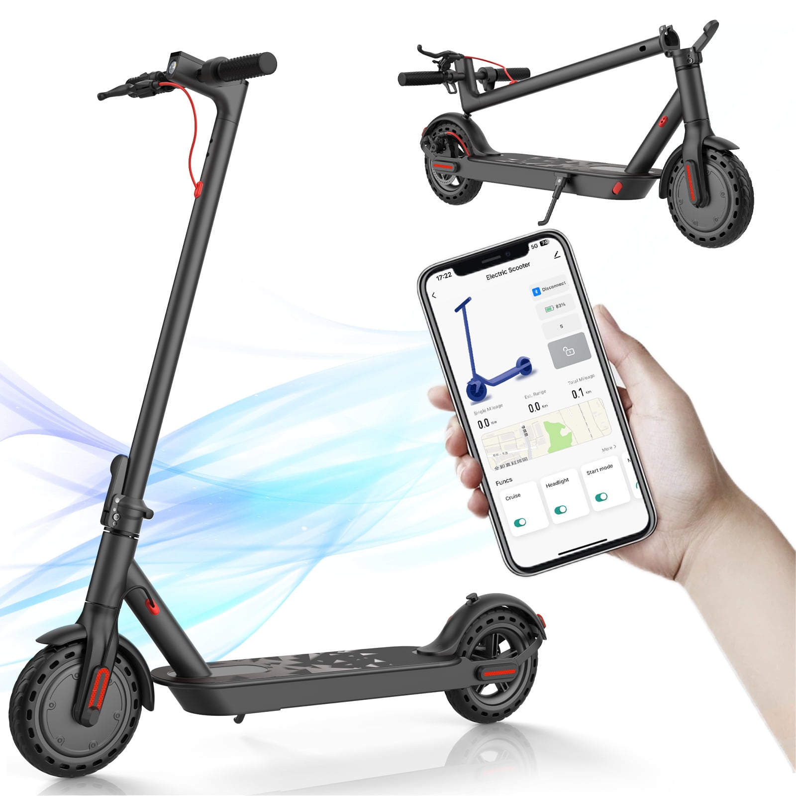 Caroma Electic Scooter for Adults and Teens, 15 Miles Range & 15.5MPH ...