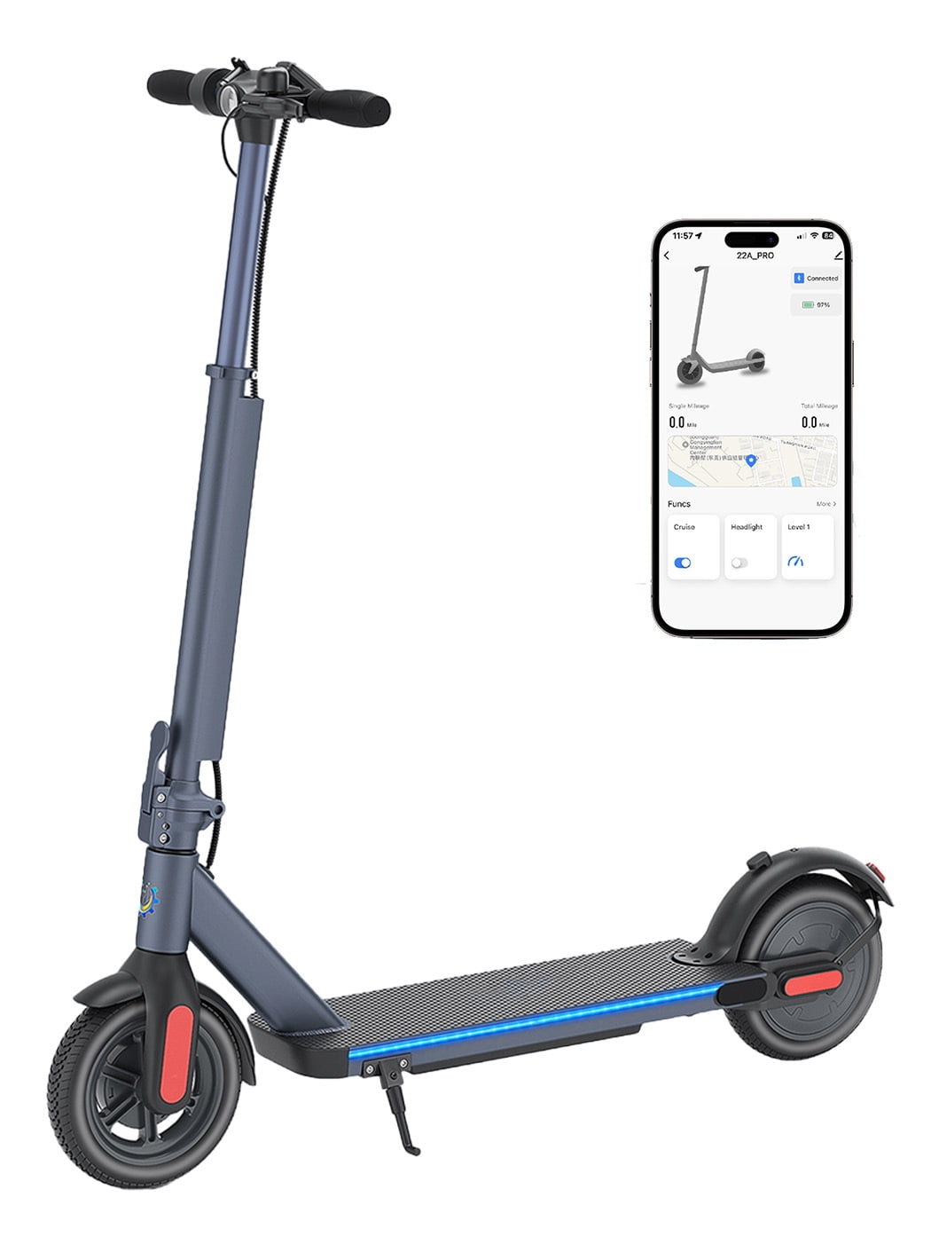 Caroma High Performance Electric Scooter, 350W Motor, 20 mph, 20 Miles ...