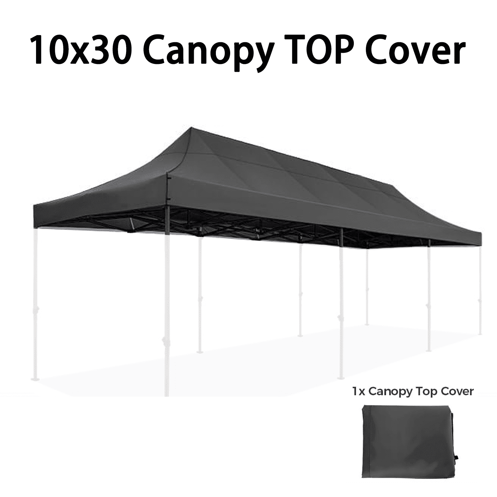 COBIZI Heavy Duty 10x 30 Pop up Canopy Top Cover,Black - Walmart.com