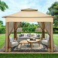 COBIZI Outdoor Canopy Gazebo 11x11 Pop Up Gazebo Patio Gazebo with ...