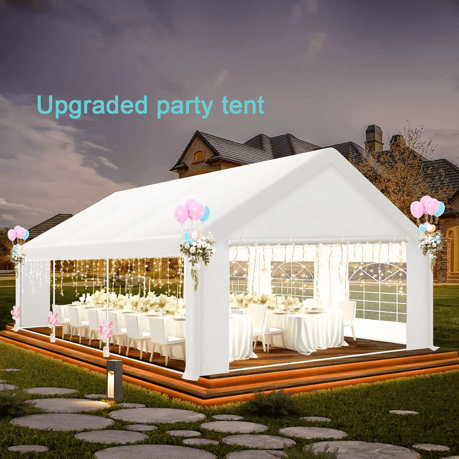 COBIZI Party Tent Heavy Duty, 20x20ft Wedding Tent, Large Canopy Tents ...