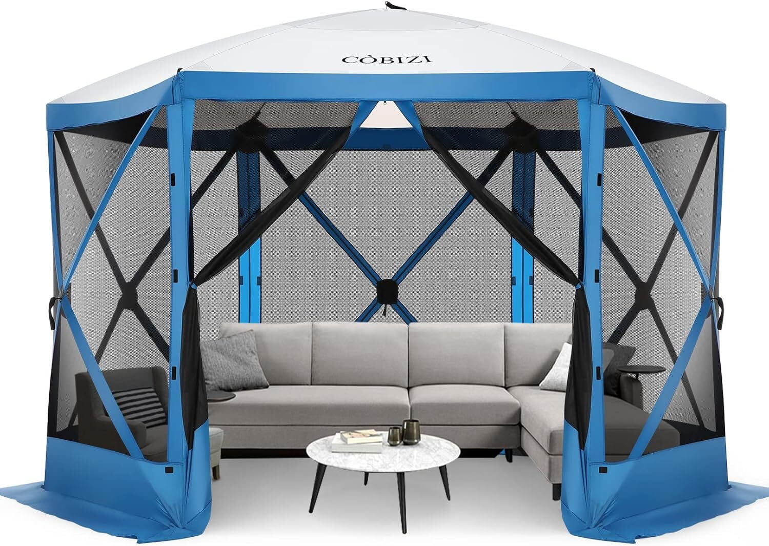 COBIZI Pop Up Gazebo Screen Tent Screen House for Camping, 12x12 Screen ...