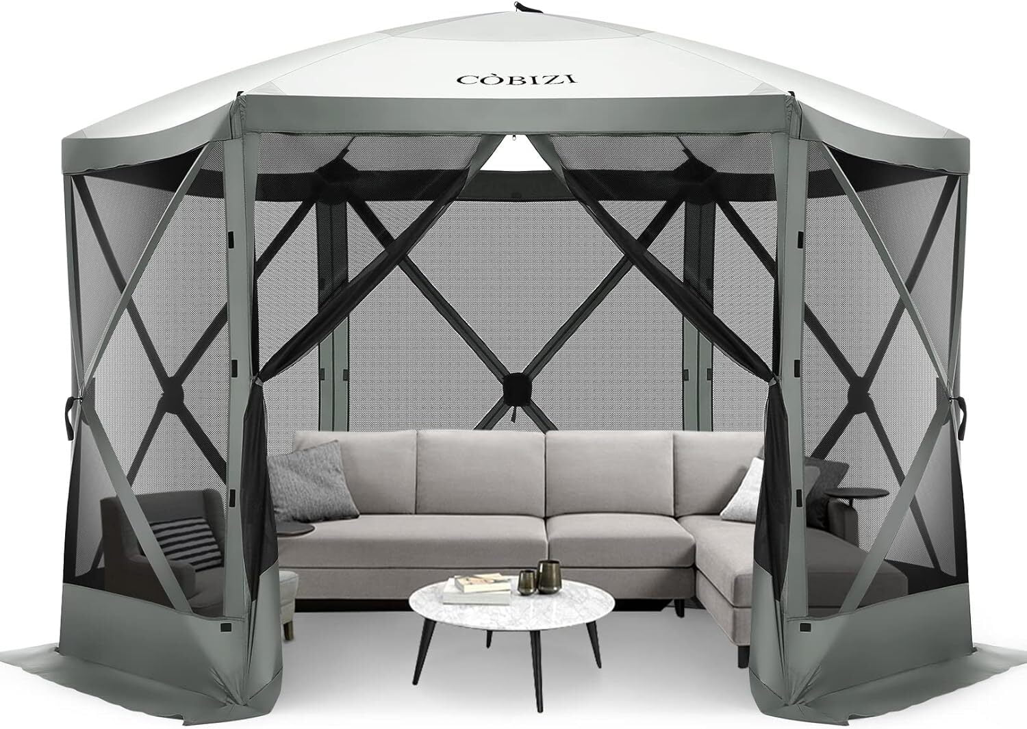 COBIZI Pop Up Gazebo Screen Tent Screen House for Camping, 12x12 Screen ...