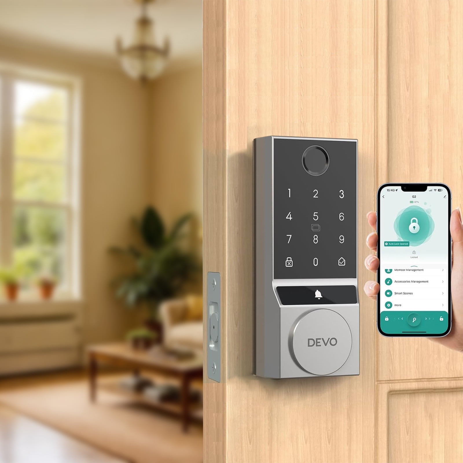 COBIZI Security Smart Lock, Bluetooth Deadbolt,Keyless Fingerprint ...