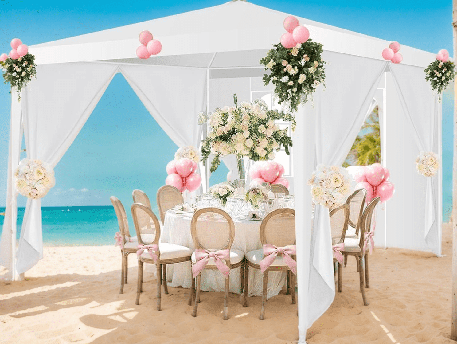 COBIZI 10x10 Party Canopy Tents with 4 Detachable Sidewalls, Waterproof ...