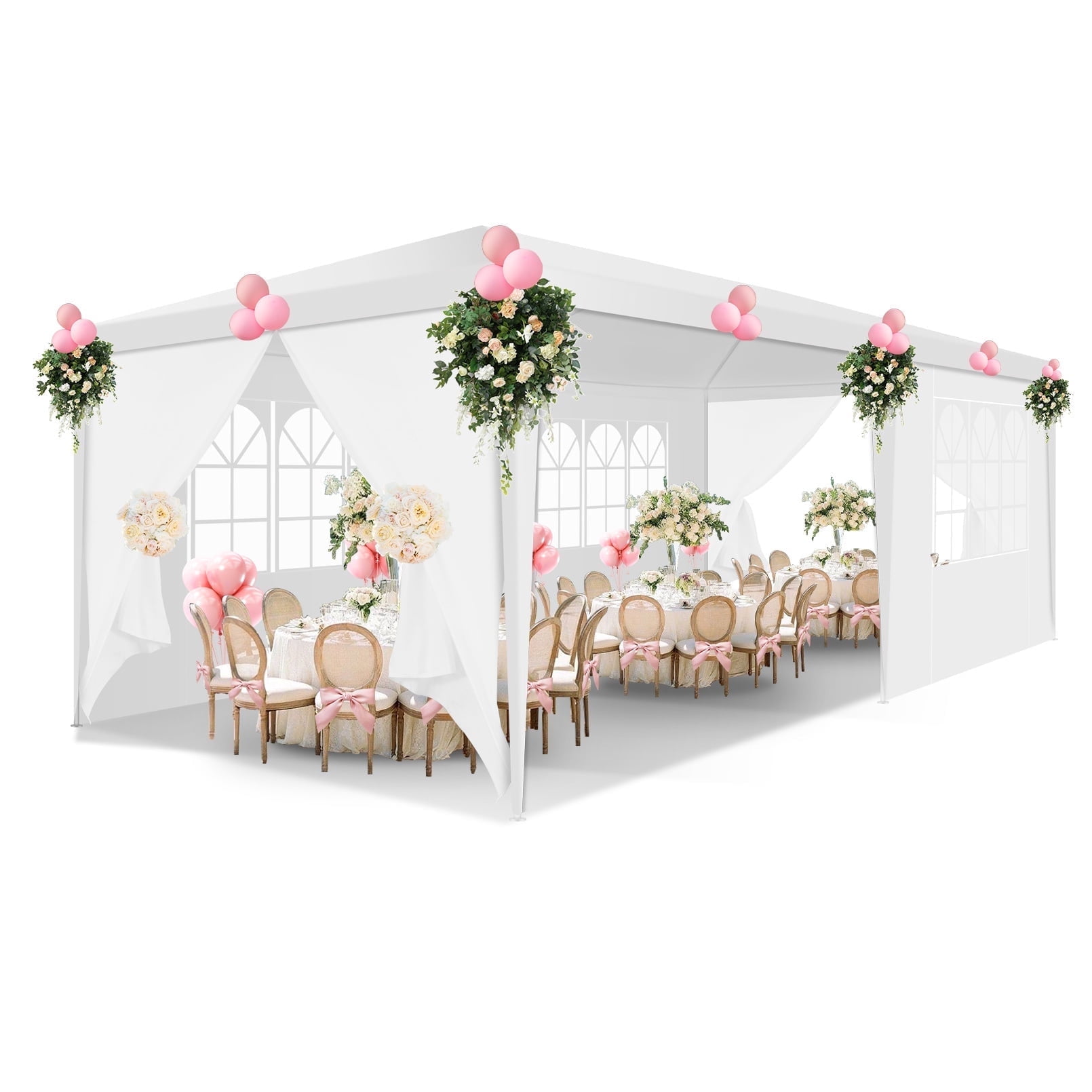 COBIZI 10x20 Party Canopy Tents with 6 Detachable Sidewalls, Waterproof ...