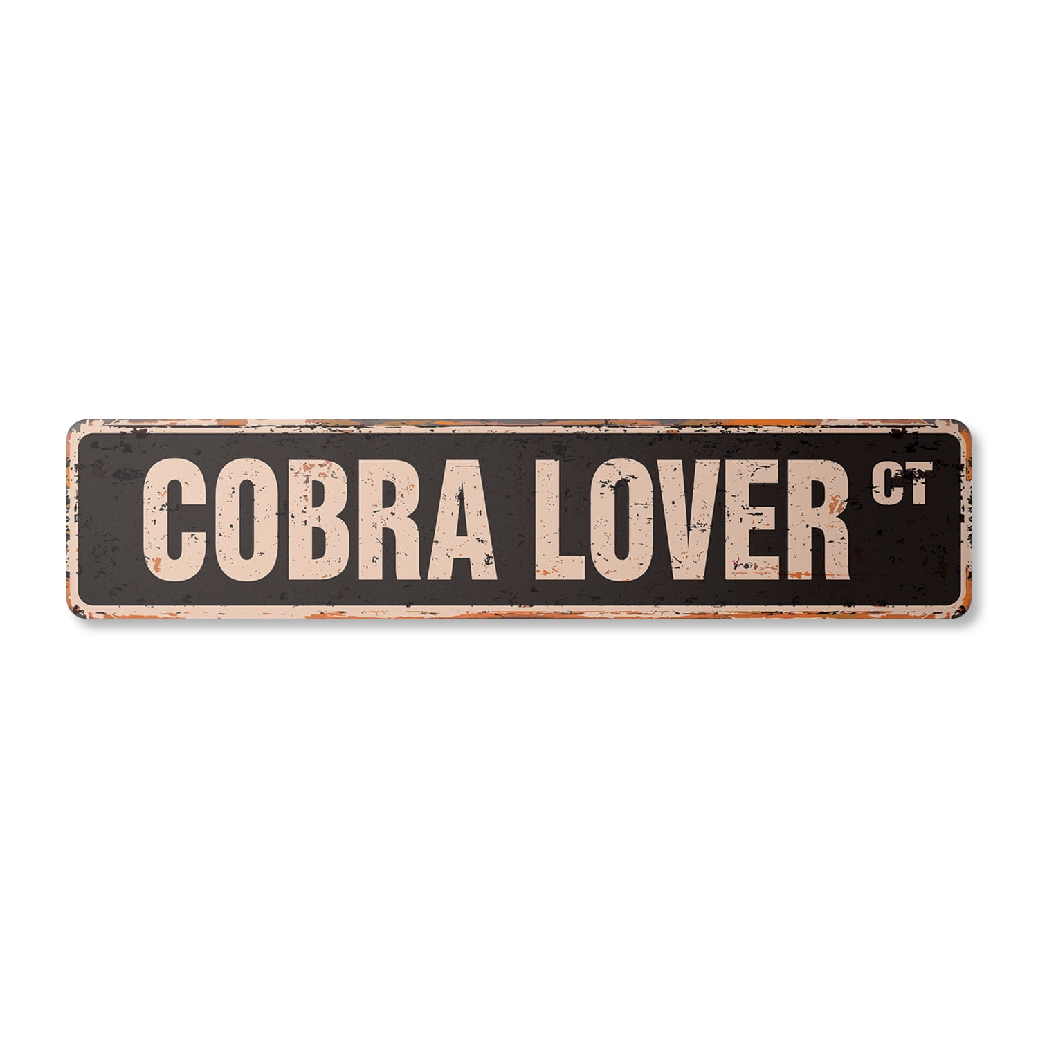 COBRA LOVER Vintage Plastic Street Sign venom bite snake fang zoo ...