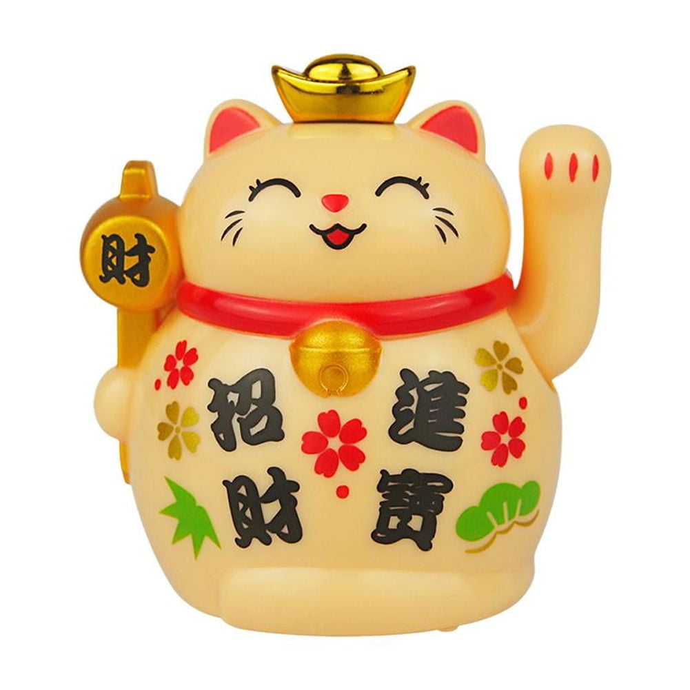 COCEQUC 1* Lucky Cat Waving Hand Solar Powered Christmas Gift Fortune ...