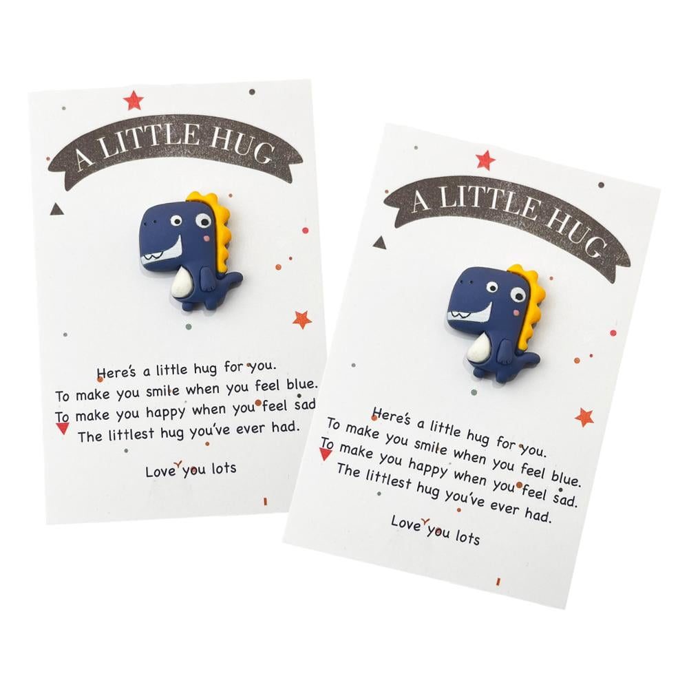 COCEQUC 2/6pcs Mini Pocket Hug Rabbit dinosaur Thank You Note Cards ...