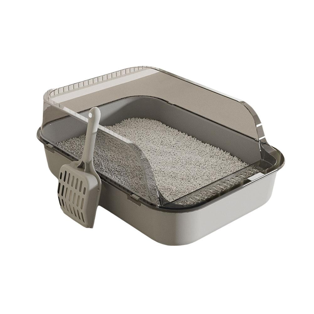 COCEQUC 40*28cm Cat Litter Box Open High-Sided Deep Anti-Splashing Cat ...