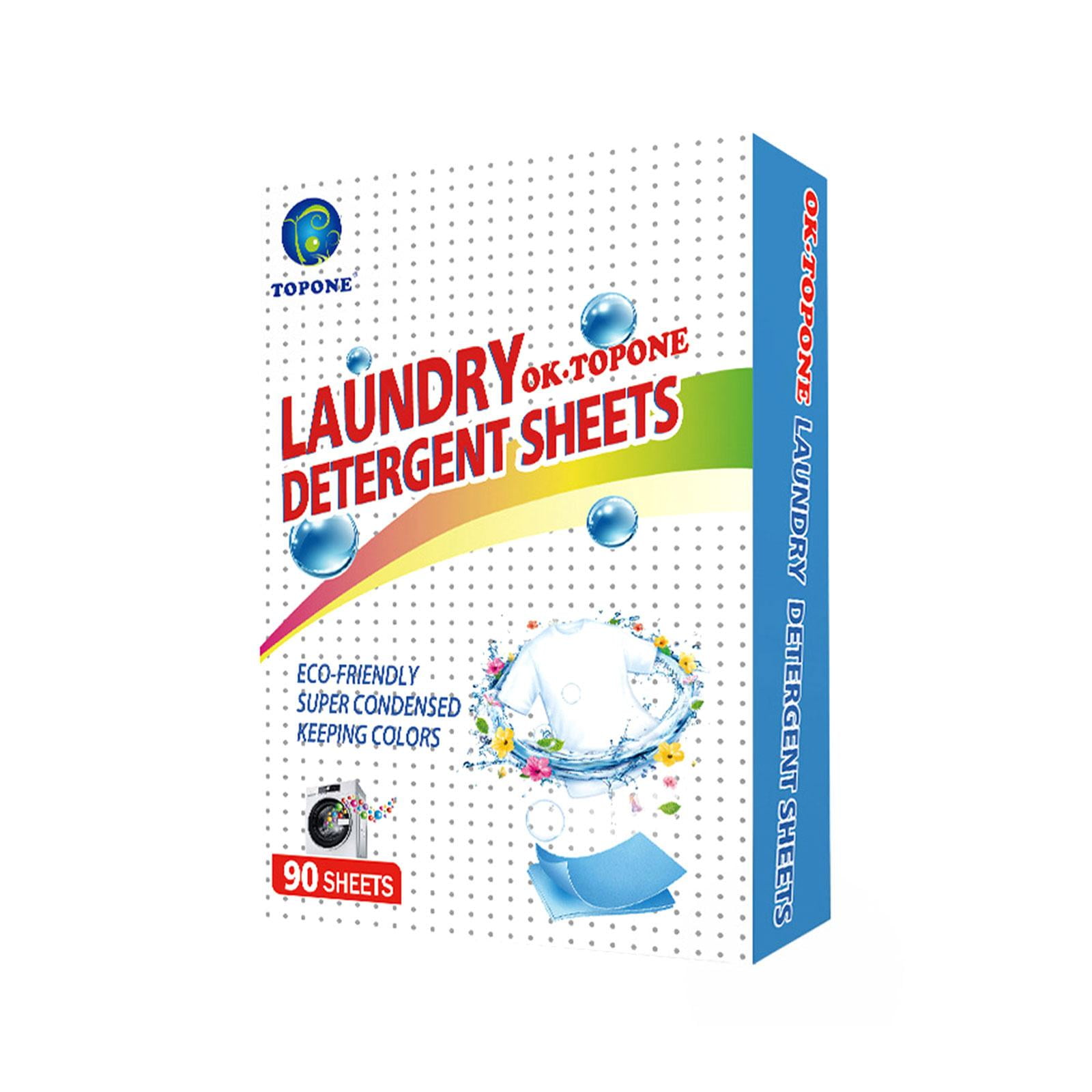 COCEQUC 90Pcs Laundry Detergent Sheets Concentrated Detergent Washing ...