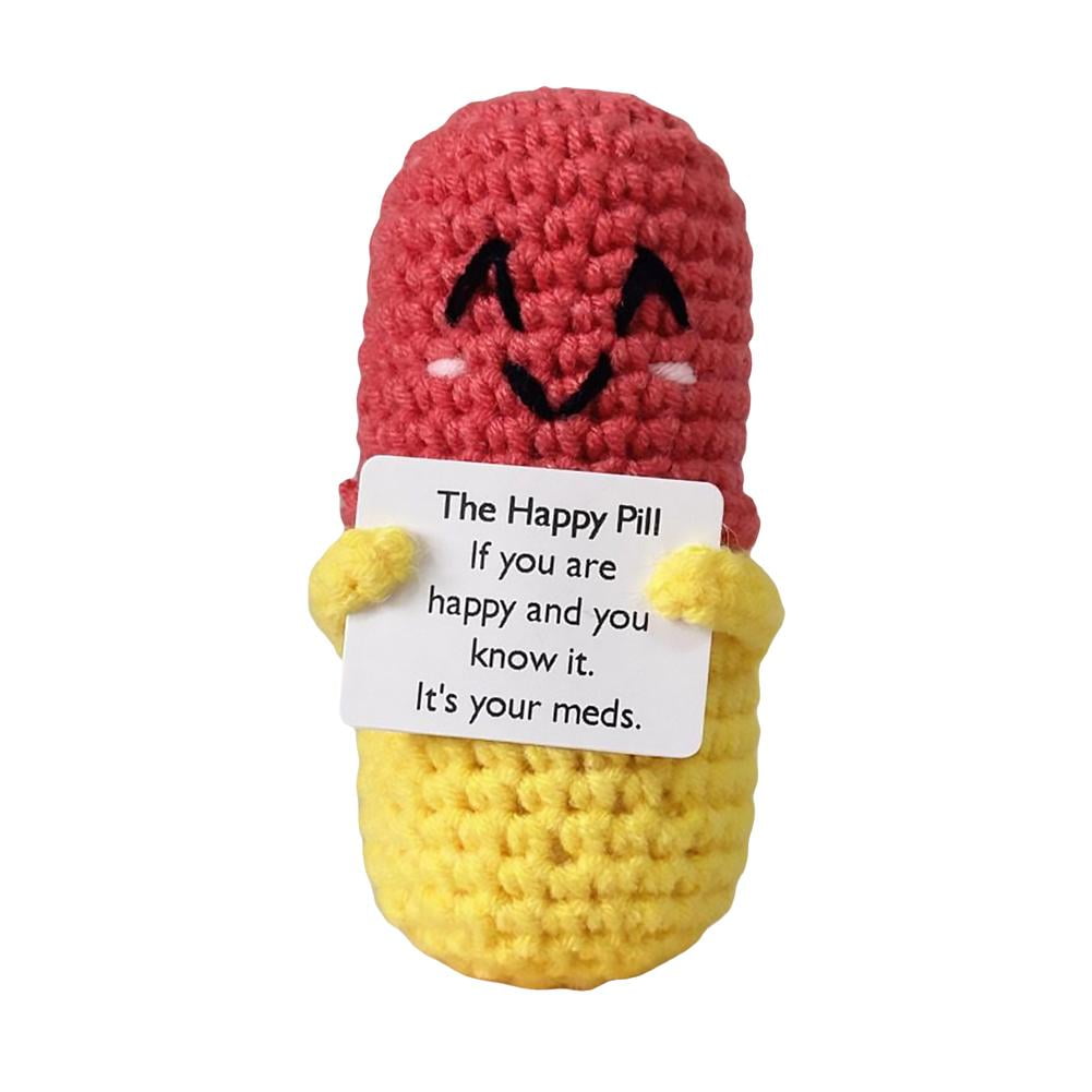 COCEQUC Adorable Crochet Emotional Support Pills,Emergency Pills ...