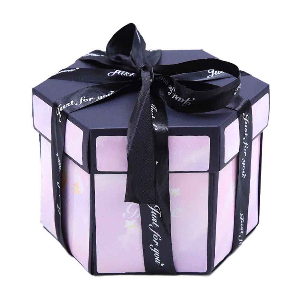COCEQUC Black Explosion Box Folding Photo Album Gift Box Surprise ...
