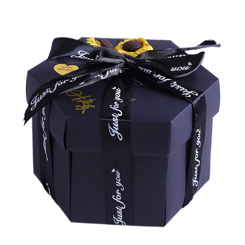 COCEQUC Black Explosion Box Folding Photo Album Gift Box Surprise ...