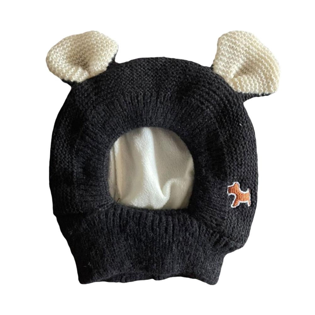 COCEQUC Black (one size with elasticity) (D)$Dog hat winter medium and ...