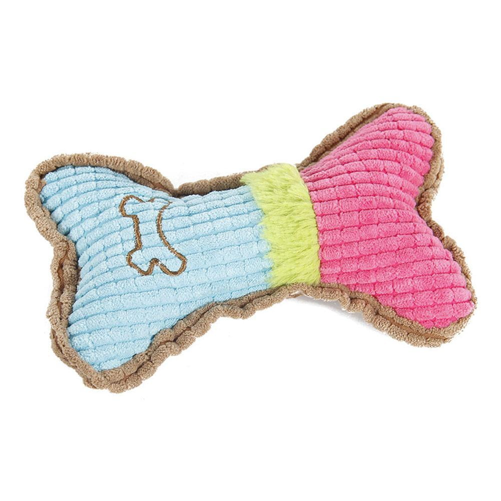 COCEQUC Bone Shape Pet Toys Plush Teeth Grinding Toys Portable HOT Dog ...