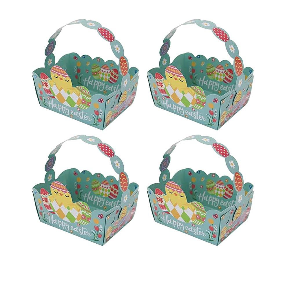 COCEQUC Easter Basket- 4pcs Small Easter Baskets for Kids, Happy Easter ...