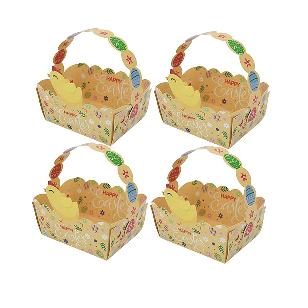 COCEQUC Easter Basket- 4pcs Small Easter Baskets for Kids, Happy Easter ...