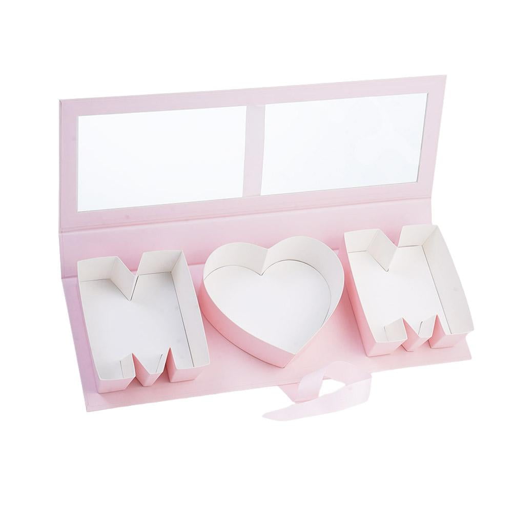 COCEQUC Empty Flower Gift Box,Mother's Day Flower Gift Box,MOM/MAMA Cardboard Letter Shaped ...