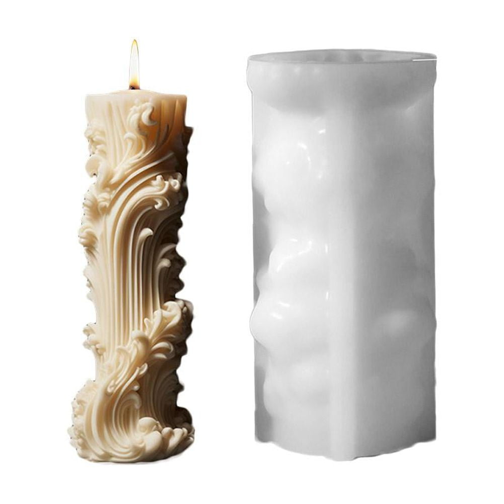 COCEQUC European Cylinder Silicone Mold DIY Minimalist Pillar Gift ...