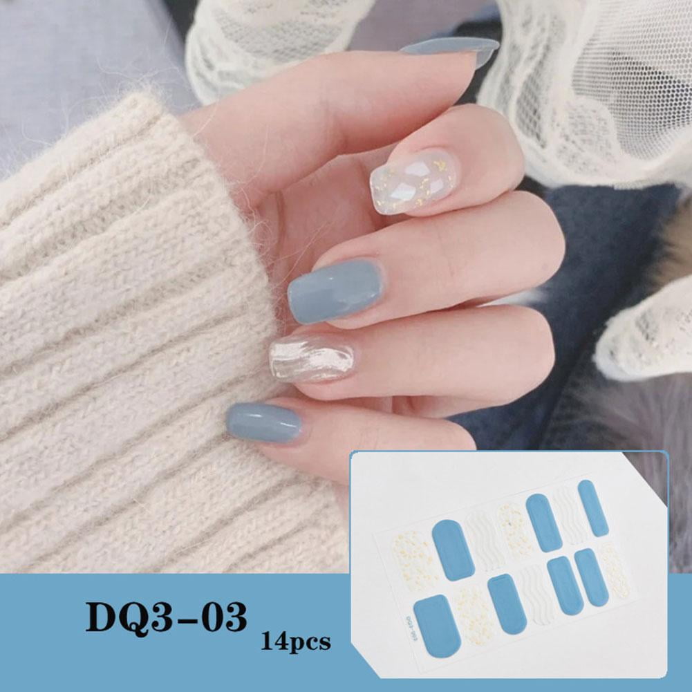 COCEQUC Gel Strips Semi Cured Gel Nail Art Sticker Waterproof 2024 Hot ...